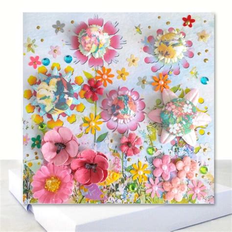 Buttons Flower Garden Boxed Card All Occasion Card