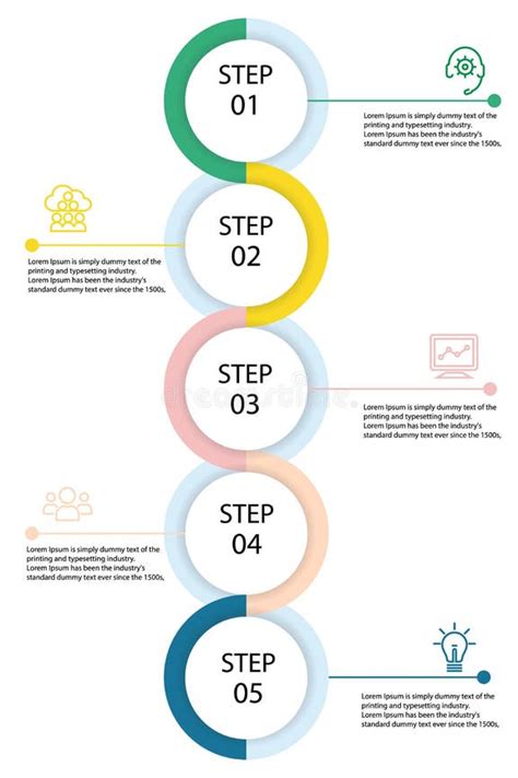 Abstract Elements Infographic Circular Shape Data Vector Template Process Concept Step For