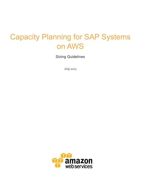 Pdf Capacity Planning For Sap Systems On Aws Sizing Guidelines Dokumentips