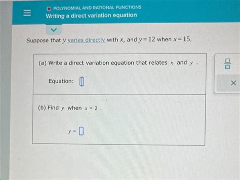 [solved] Suppose That Y Varies Directly With X
