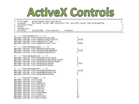 Ppt Activex Controls Powerpoint Presentation Free Download Id1346258