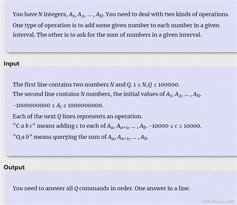 A Simple Problem With Integersc题目线段树区间更新 你有 N 个整数a 1 A 2 A N 。你