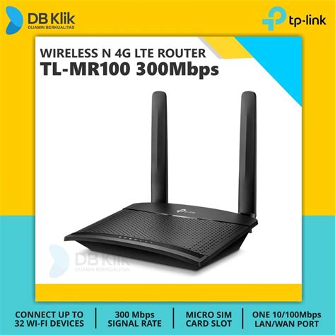 Jual Tp Link Router Tp Link Tl Mr100 300Mbps 4G Wireless N Router Tplink Tl Mr100 Shopee