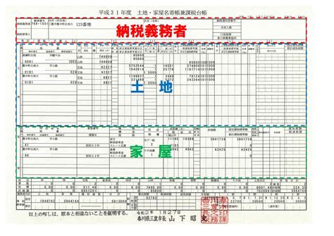 遺産調べ 名寄帳の見方