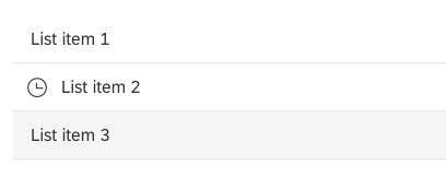 List With Icons Issue SAP Fundamental Styles GitHub