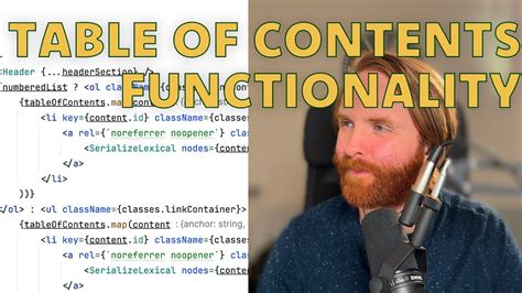 Getting Our Table Of Contents To Be Functional Live Coding With Payloadcms And Nextjs Youtube