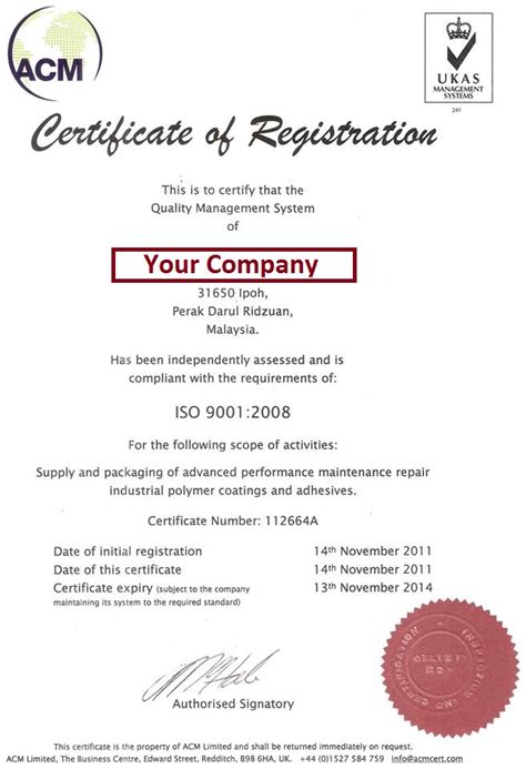 7 Sample Certificates Free Start Your Iso Certification Business