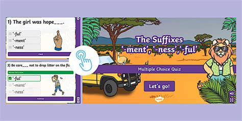Ks1 Suffixes Multiple Choice Quiz Twinkl English Twinkl