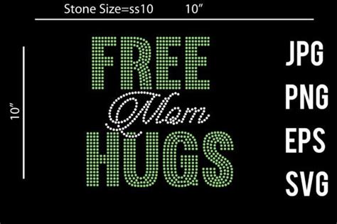 Free Mom Hugs Rhinestone Graphic By Ragib · Creative Fabrica