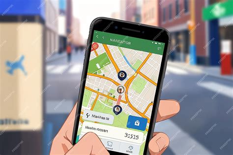 Navigator Mobile App Location Pin On City Map Premium Ai Generated Image