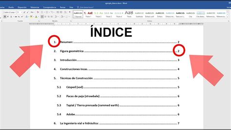 Cómo Crear Un índice Automático En Word Diseño Instruccional Reporte