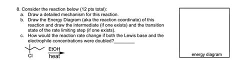 Solved Consider The Reaction Below Pts Total Draw A Chegg Com