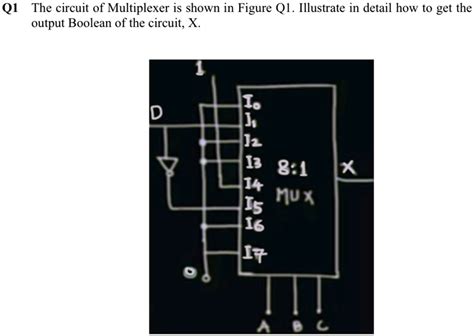 Solved Q1 The Circuit Of Multiplexer Is Shown In Figure Ql Illustrate