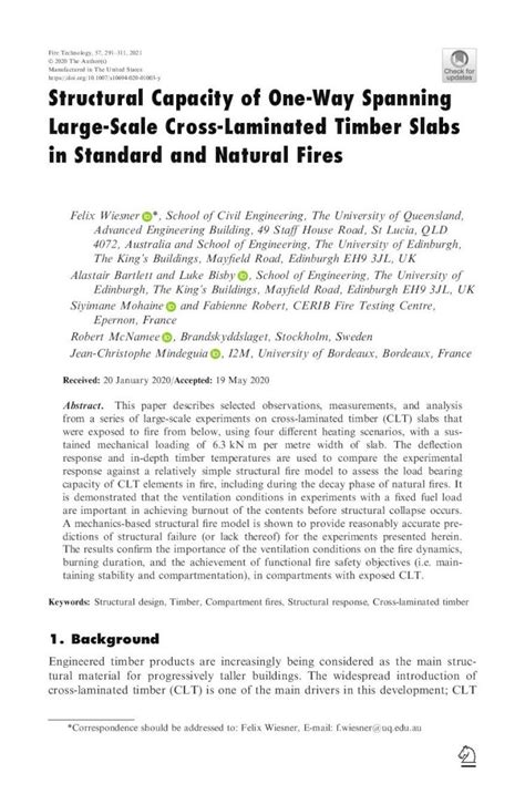 Pdf Structural Capacity Of One Way Spanning Large Scale Cross