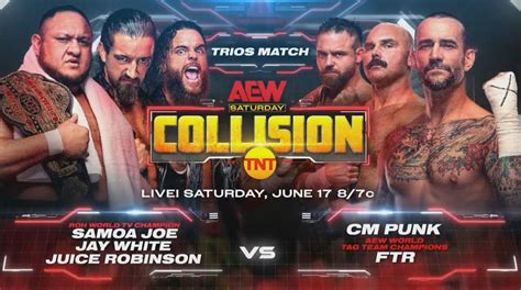 Trios match featuring CM Punk set to main event first AEW Collision ...