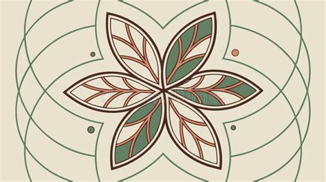 Geometric Floral Pattern Illustration Abstract Decorative Motif Vector Design Generative Ai