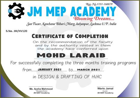Mohd Laraib On Linkedin Hvac Design And Drafting Course Completion