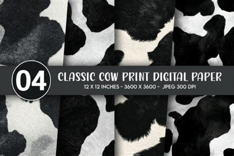 Classic Cow Print Digital Paper Graphic By Artify Hub Studio · Creative
