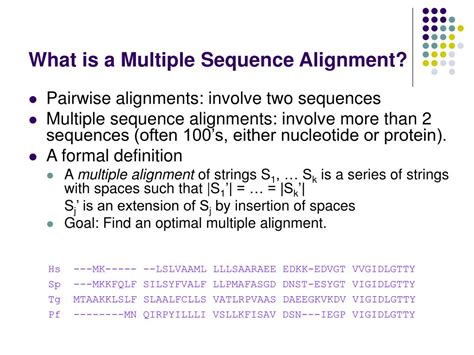 Ppt Cot 6930 Hpc And Bioinformatics Multiple Sequence Alignment