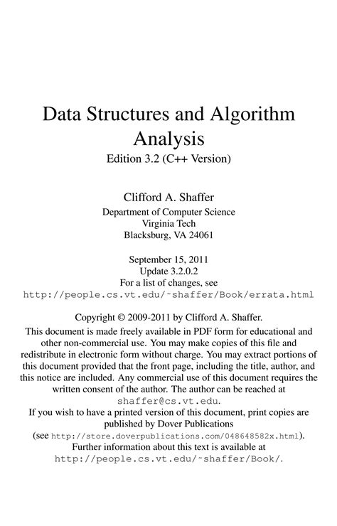 Data Structures And Algorithm Analysis In C 3rd Edition By Dr