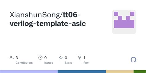 Tt06 Verilog Template Asicdocsinfomd At Main · Xianshunsongtt06