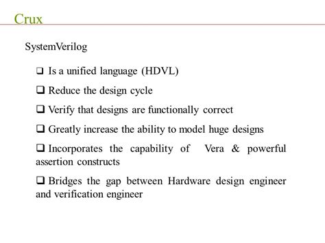An Introduction To Systemverilog Ppt Video Online Download