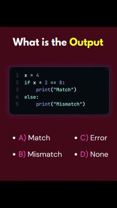 What Is The Output Python Programming Pythonprogramming Quiz