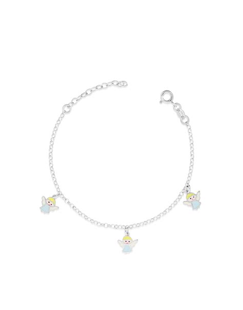 Bratari Maribelle Argint Cu Ingeri Bb85b Rh Bl Bijuterii Copii Bandb