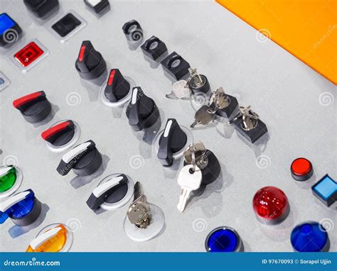 Key Swithc Selector Switch Push Button Swithc Sign Light Stock Image Image Of Industrial