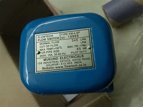 Flowtech Flow Switch At Rs 13000 Bazaar New Delhi Id 2855259528630
