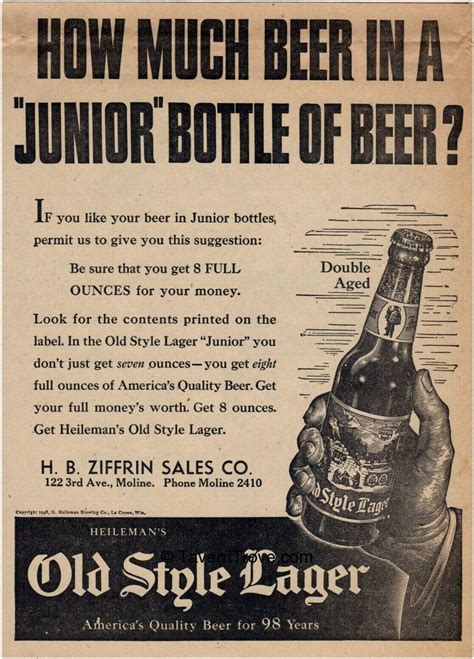 Item 84182 1948 Old Style Lager Beer Paper Ad