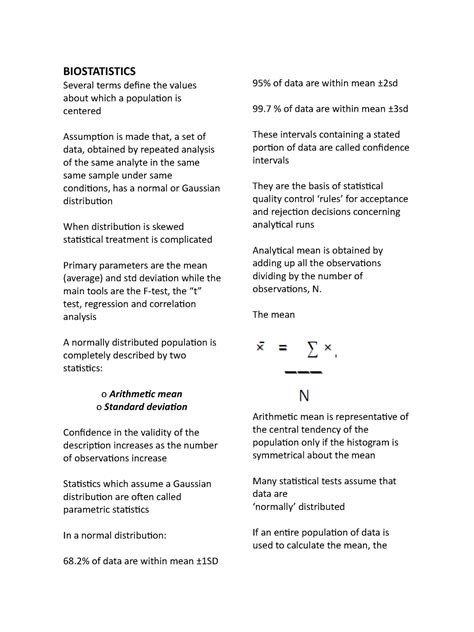 Biostatistics Lecture Slides Biostatistics Several Terms Define The