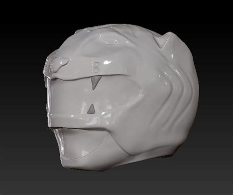 🪖 Power Rangers Wild Force White Ranger Helmet・ Stl File For 3d