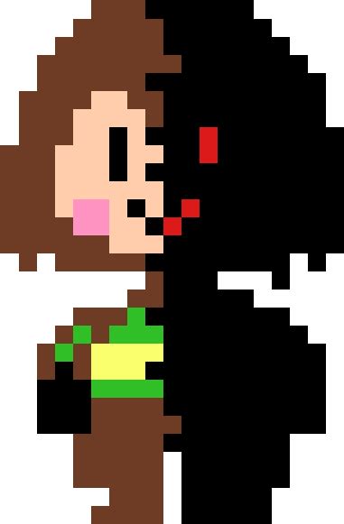 Glitchtale Chara Undertale Human Pixel Art Clipart Large Size Png Image Pikpng