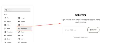 How To Set Up A Newsletter Block On Squarespace By Crawford