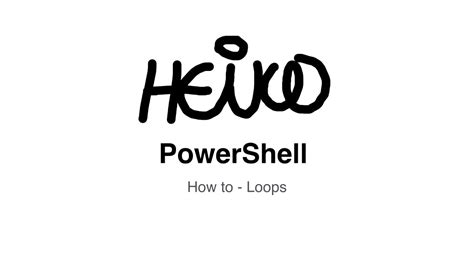Windows Powershell How To Loops Youtube