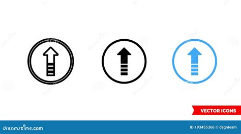 Upgrade Icon Of 3 Types Color Black And White Outline Isolated Vector Sign Symbol Stock