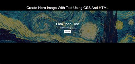 How To Create A Hero Banner Image Using Html Css Eroppa