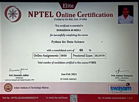 Shraddha Neeli On Linkedin Nptel Onlinelearning Python