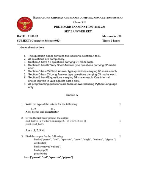 Set 2 Ans Key Download Free Pdf Computer Network Computer Science