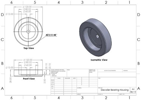 Decoiler Bearing Housing Pdf Geometry