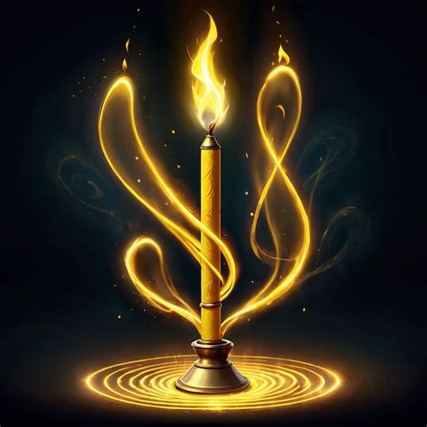 A Candle With A Flame And A Flame That Says Fire Premium Ai Generated