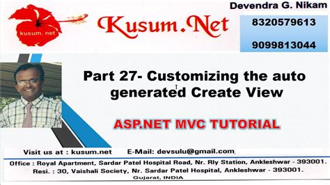 Part 27 Customizing The Auto Generated Create View Aspnet Mvc