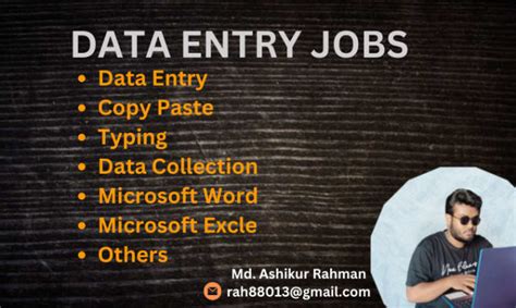 do data entry excel email phone typing copy paste work by seo