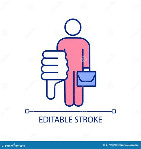 Reject Job Applicant Rgb Color Icon Stock Vector Illustration Of Resume Unemployment 247718753