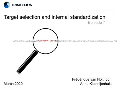 Target Selection And Internal Standardization Ppt