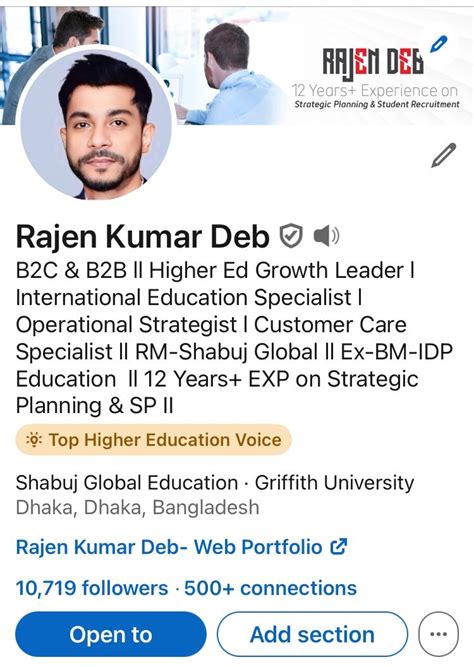 Rajen Kumar Deb On Linkedin Higheredadvocate Educationinnovations Linkedinrecognition