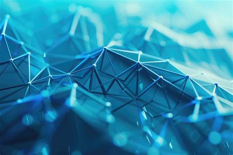 Premium Photo Abstract Blue Plexus Background With Digital Network Connection Concept