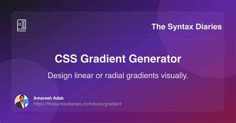 Css Gradient Generator Online Gradient Maker Tool