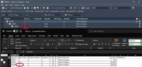 Row Order Not Shown Correctly When Using Save As Bom View In Vault